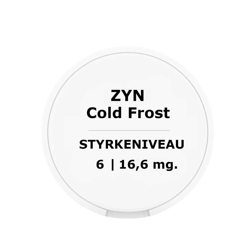 ZYN - Cold Frost 6 | Køb for 63,00 kr.